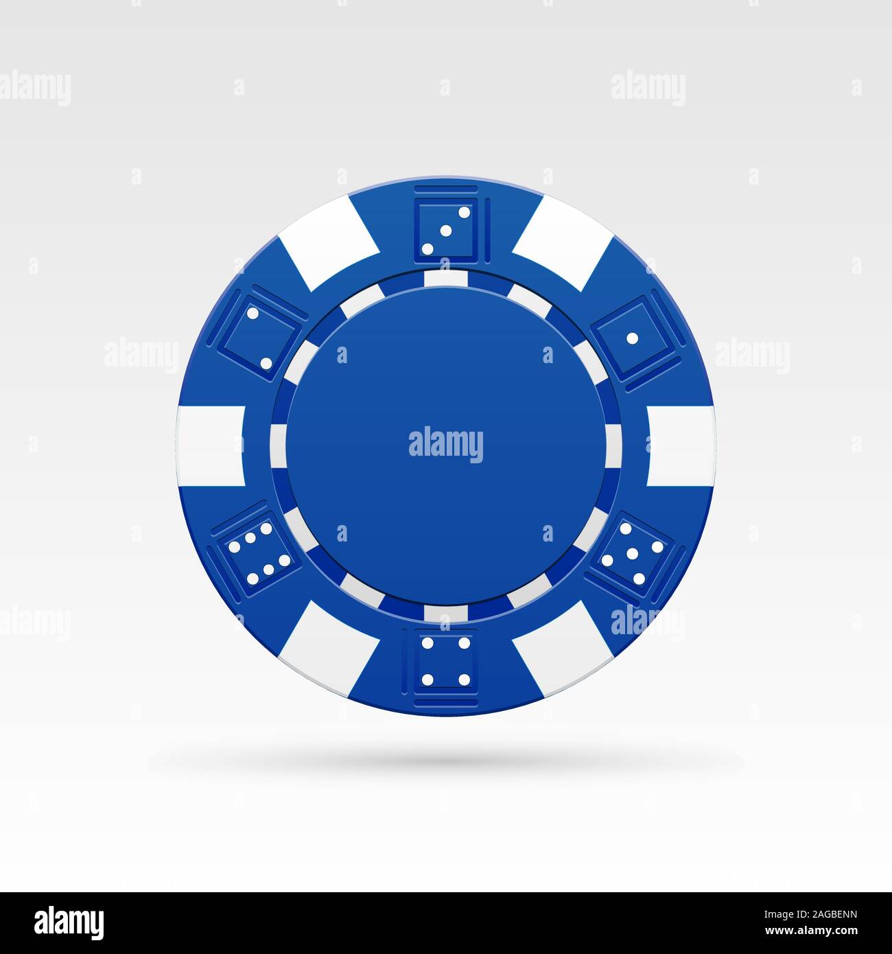 Detailed blue casino chip. Vector illustration Stock Vector Image & Art ...