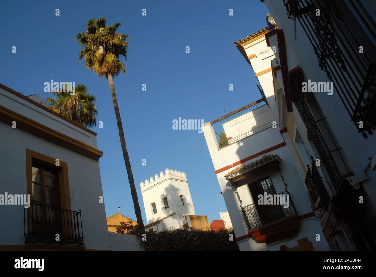 Moorish buildings, Seville, Spain Stock Photo - Alamy