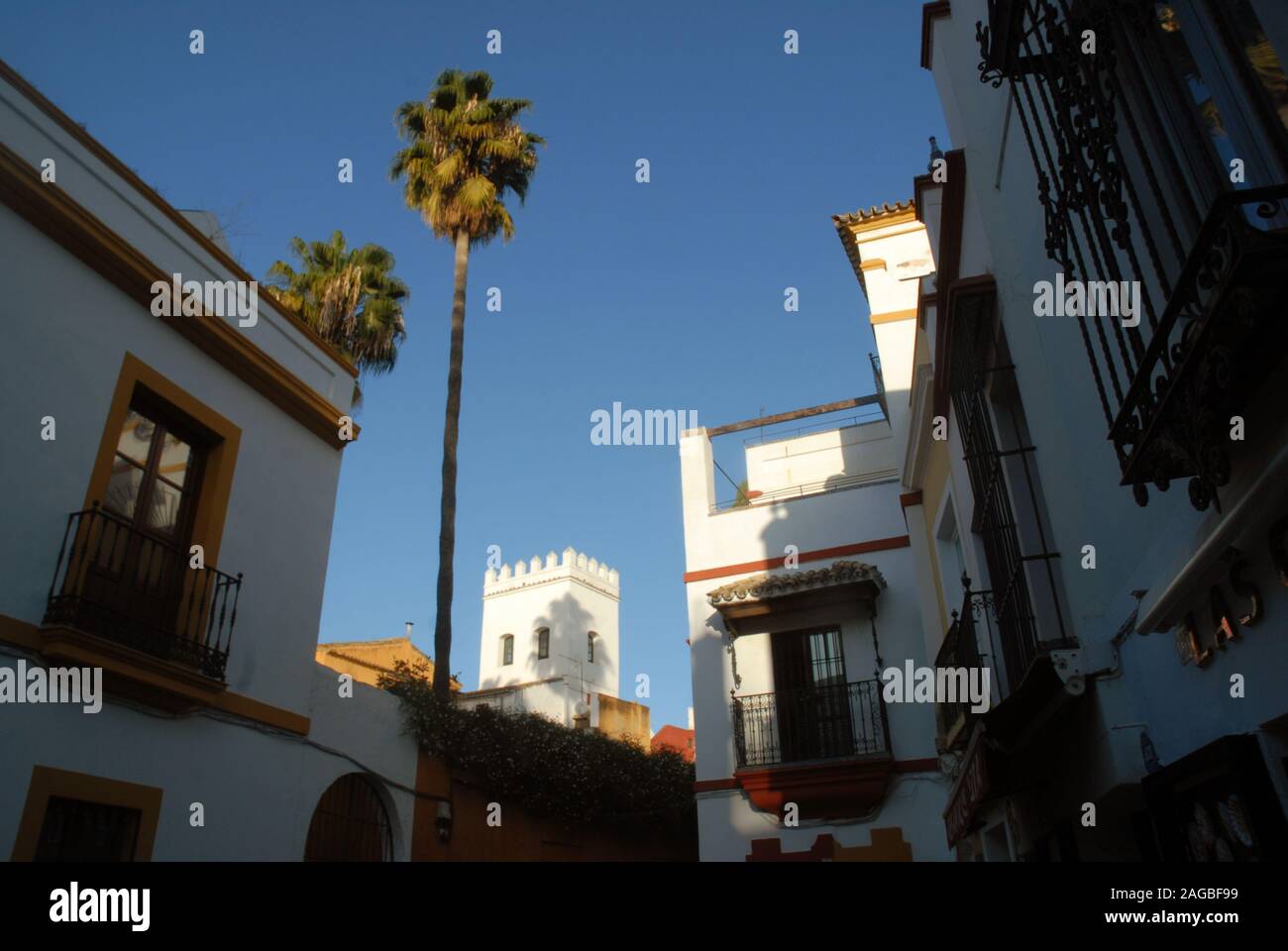 Moorish buildings, Seville, Spain Stock Photo - Alamy