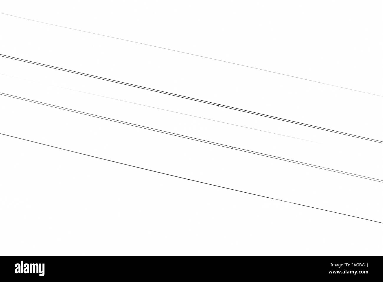 Background of electricity wires with a white background Stock Photo - Alamy