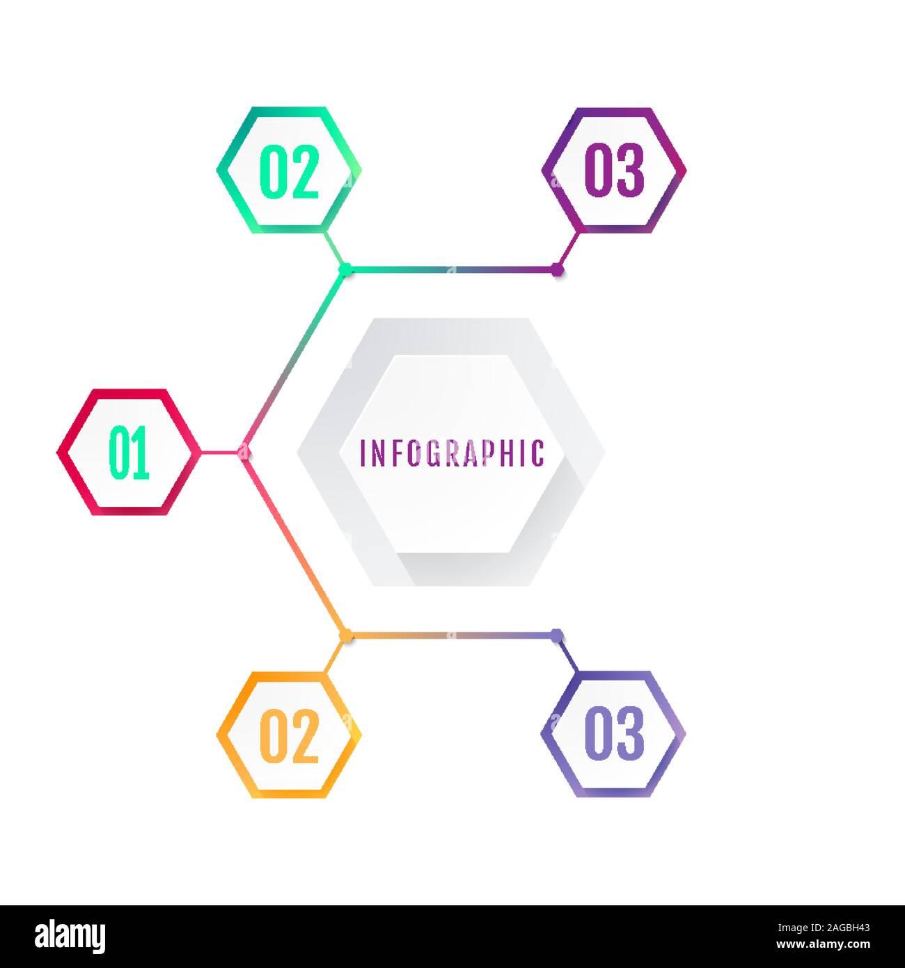 Abstract hexagon brochure design Cut Out Stock Images & Pictures - Alamy