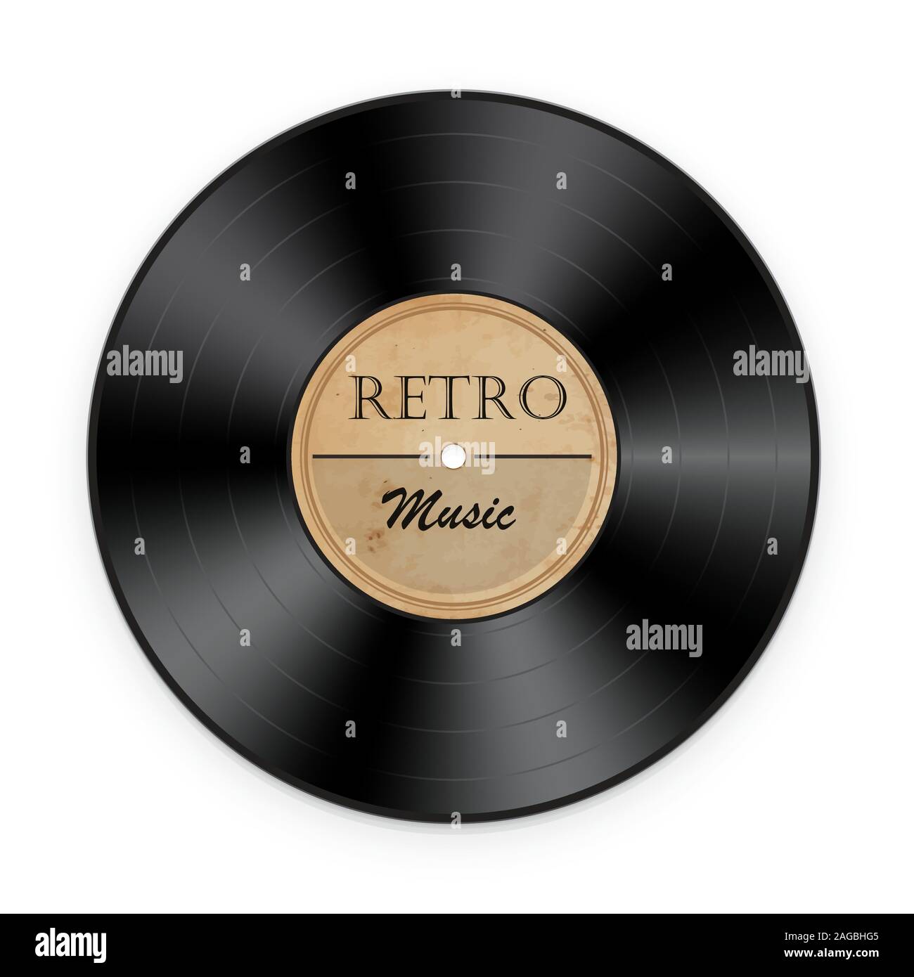 Retro vinyl record on a white background.Vector illustration Stock ...