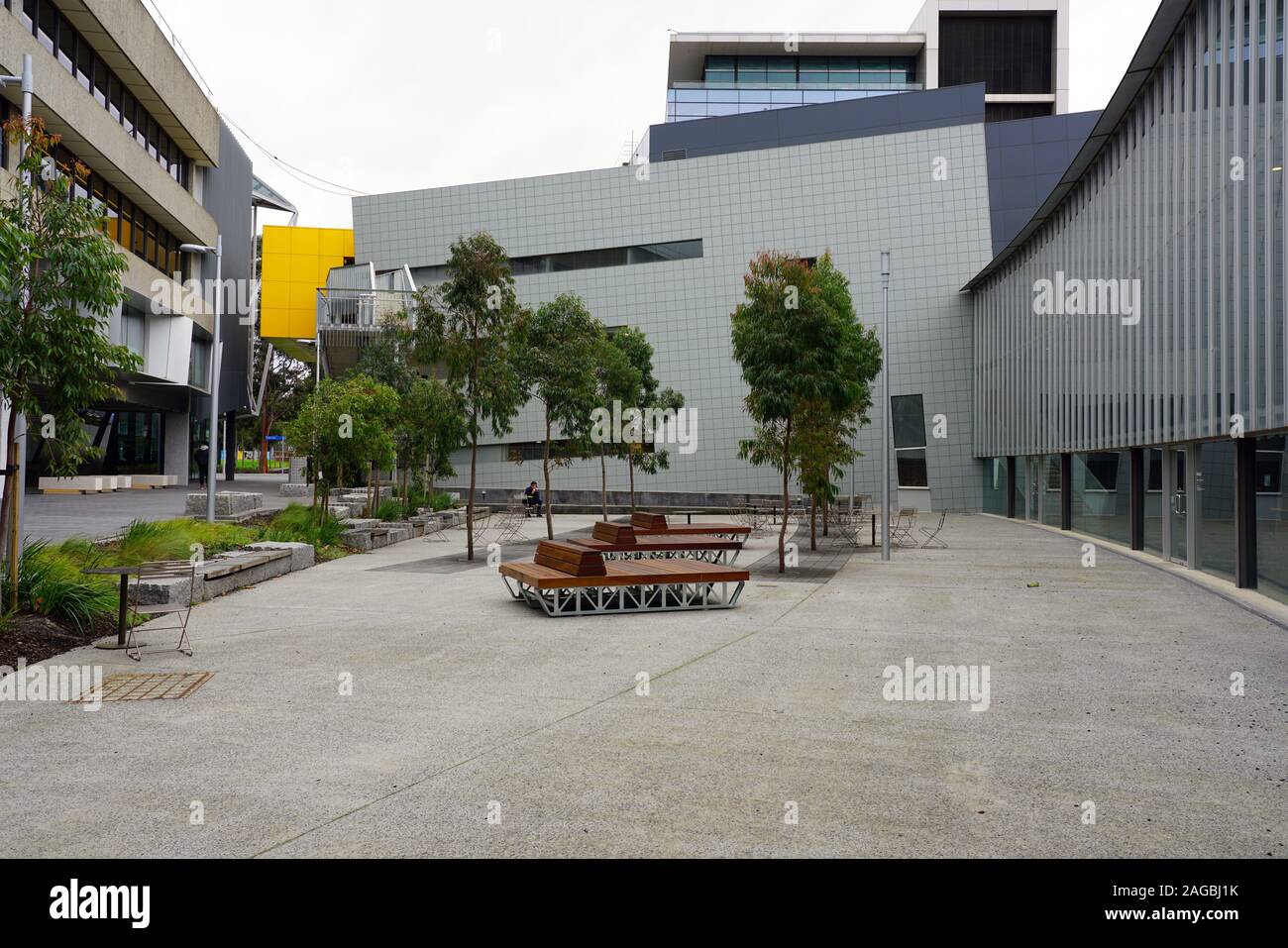 MELBOURNE, AUSTRALIA -17 JUL 2019- View of the campus of Monash ...