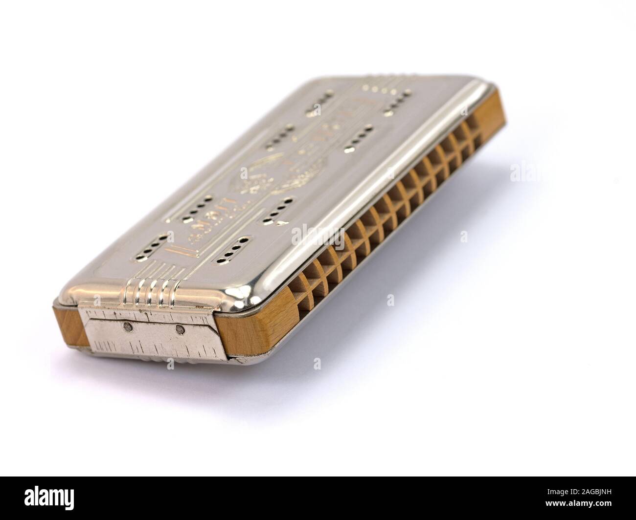 Harmonica against a white background Stock Photo - Alamy