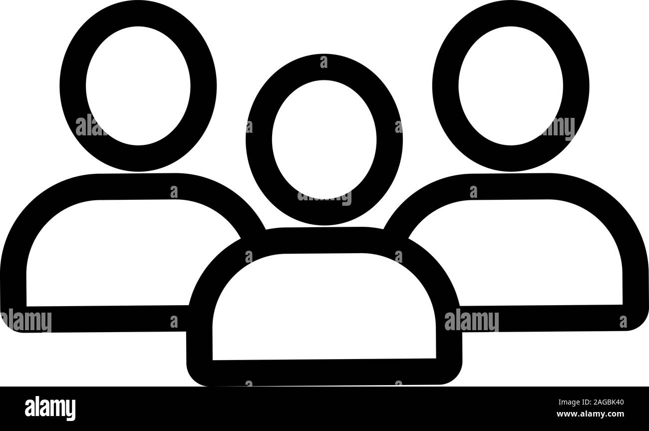 multiplayer vector icon mode. Isolated contour symbol illustration ...