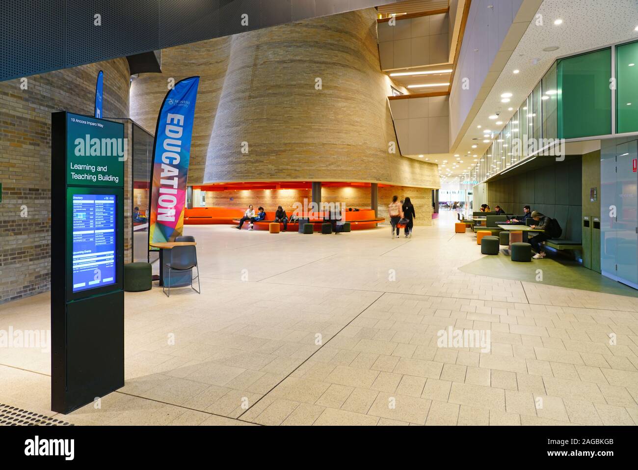 MELBOURNE, AUSTRALIA -17 JUL 2019- View of the campus of Monash ...