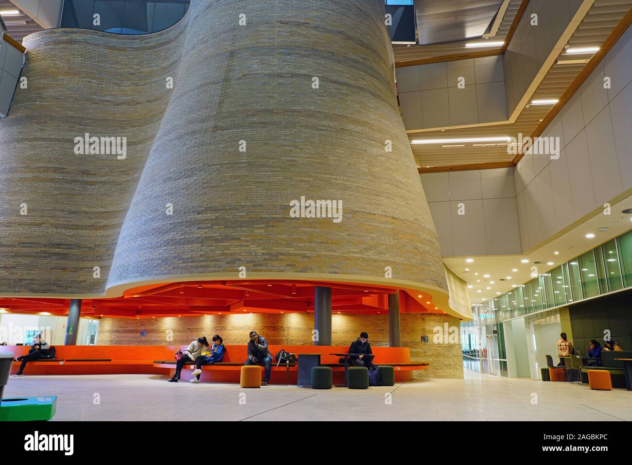 MELBOURNE, AUSTRALIA -17 JUL 2019- View of the campus of Monash ...