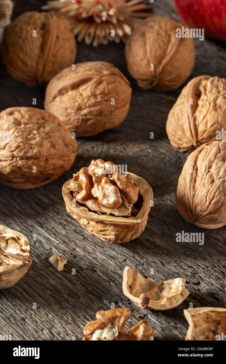Broken walnuts hi-res stock photography and images - Alamy