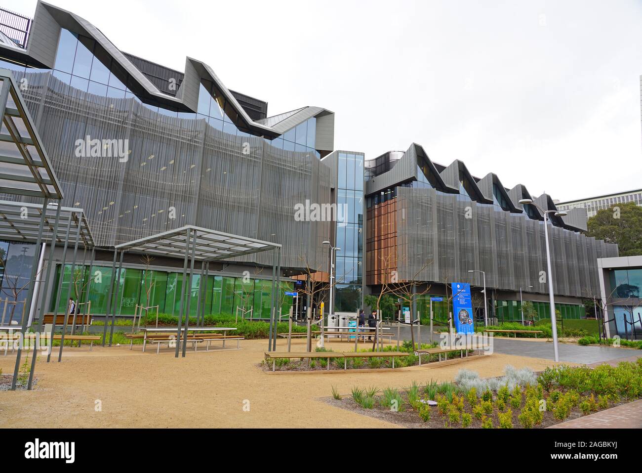 MELBOURNE, AUSTRALIA -17 JUL 2019- View of the campus of Monash ...