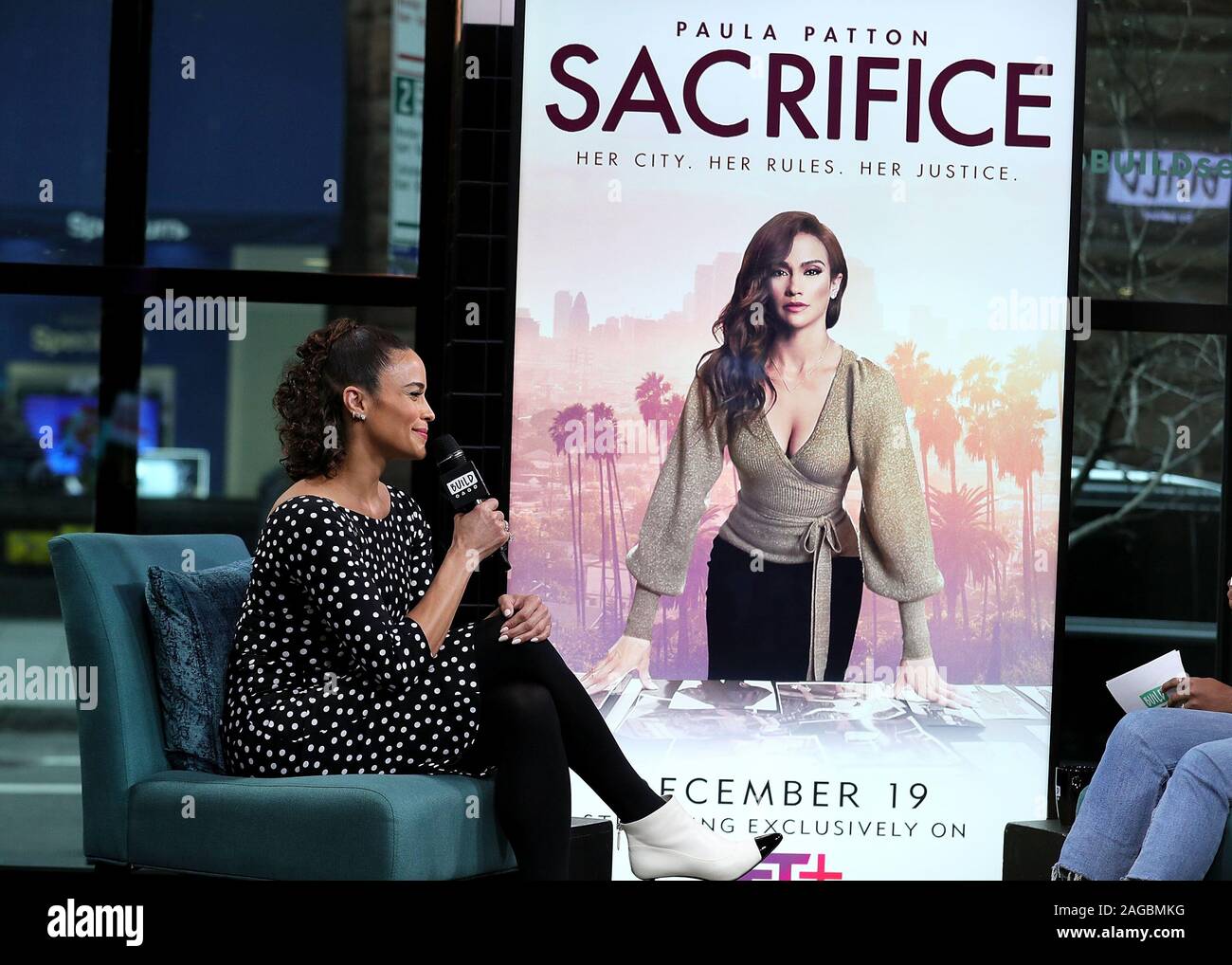 New York, NY, USA. 18 December, 2019. Paula Patton visits BUILD Speaker ...