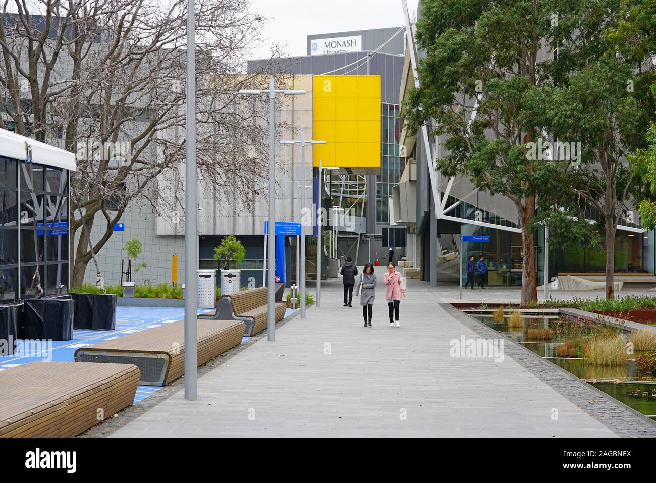 MELBOURNE, AUSTRALIA -17 JUL 2019- View of the campus of Monash ...