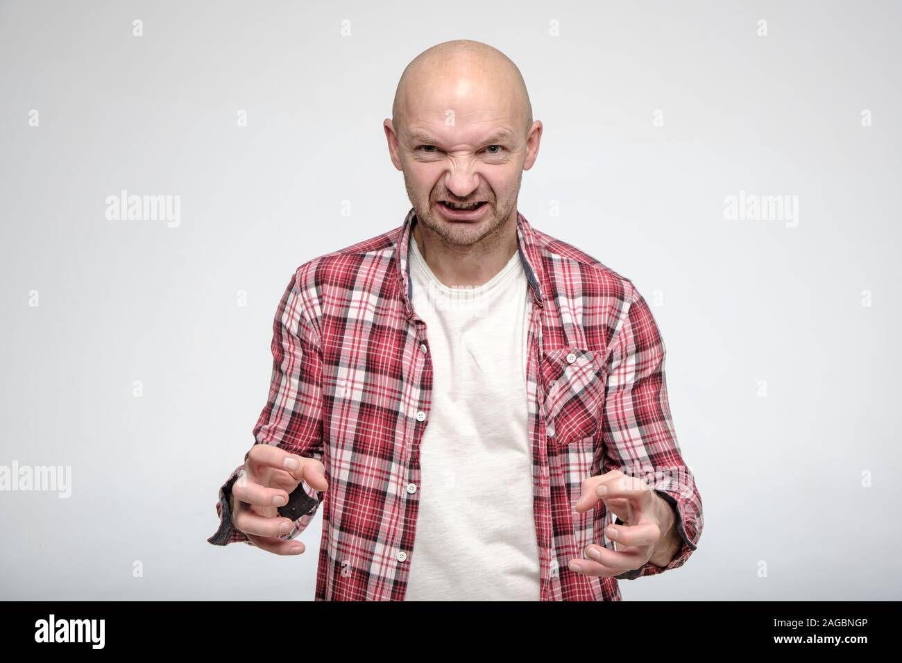 Angry Bald Man High Resolution Stock Photography and Images - Alamy