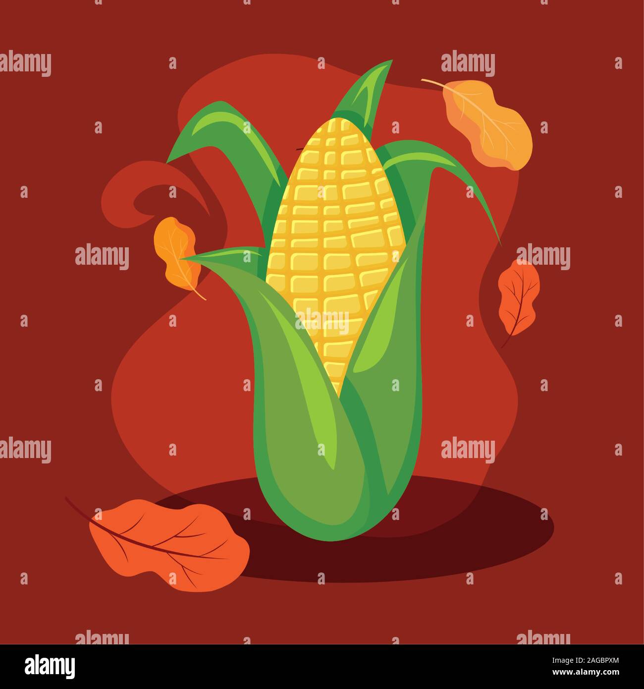 Corn design, Autumn season nature ornament garden decoration and ...