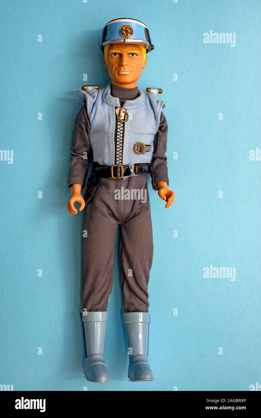 Captain Blue plastic toy figure Stock Photo - Alamy