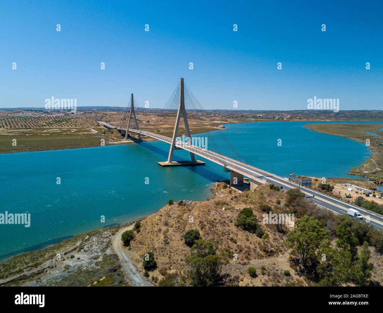 Beautiful scenery of Andalusia at the Portugal-Spain border Stock Photo ...