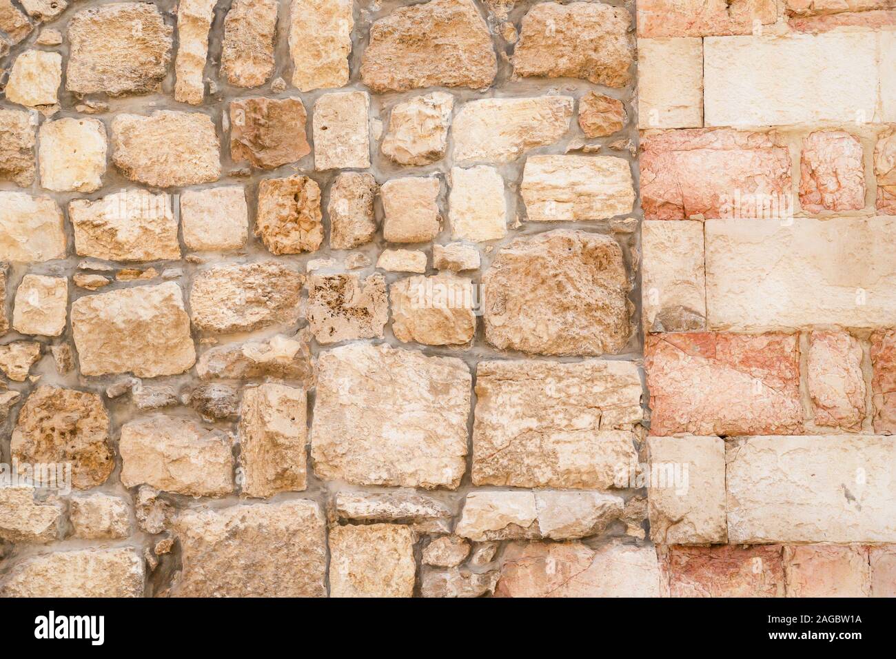 Stone wall texture. Old stoned background. Details. Jerusalem, Israel ...