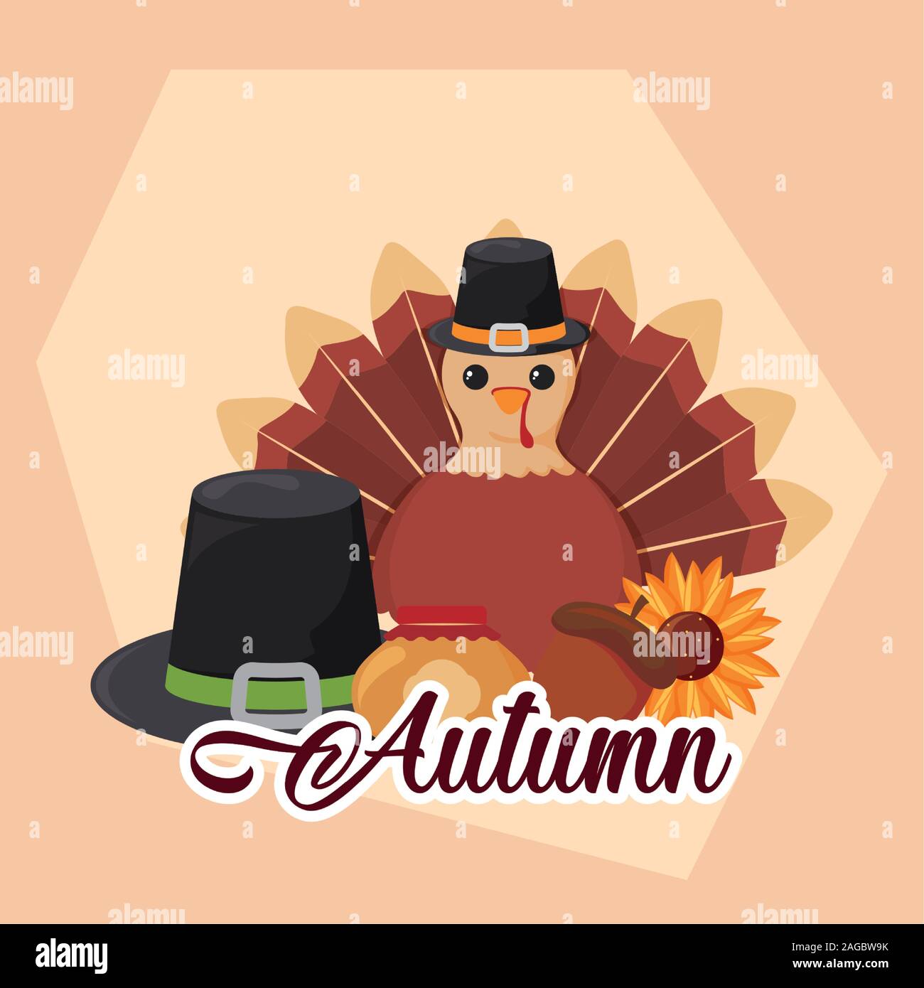 Turkey design, Autumn season nature ornament garden decoration and ...