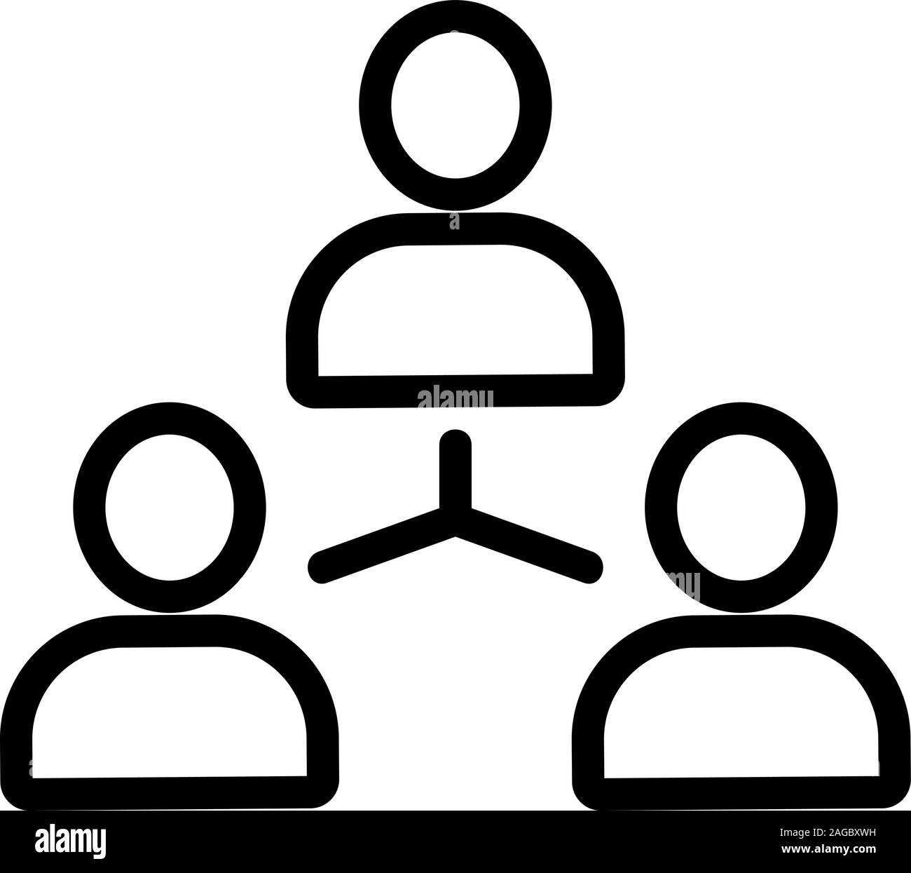 Many users icon vector. Isolated contour symbol illustration Stock ...