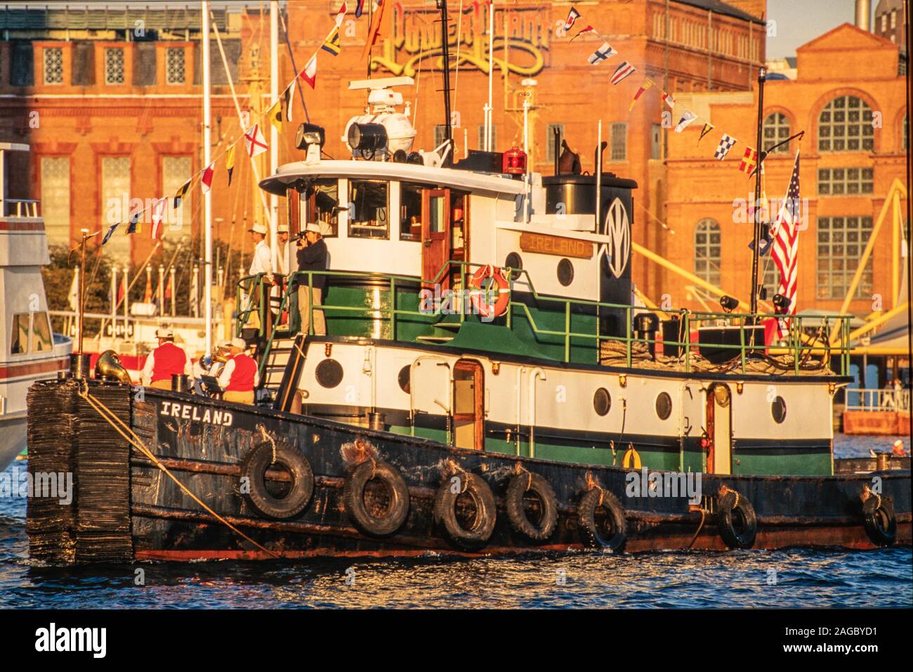 A tug boat sitting in the inner harbor , Baltimore, Maryland, USA Stock ...