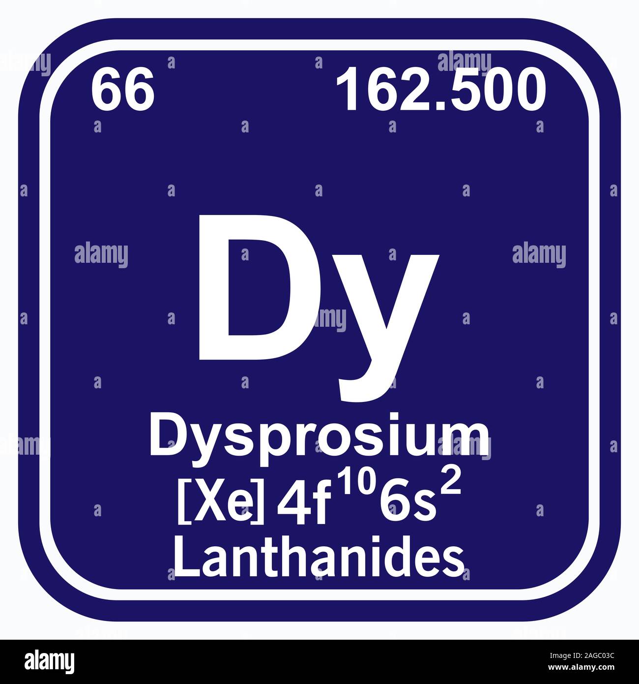 Dysprosium Periodic Table of the Elements Vector illustration eps 10 ...