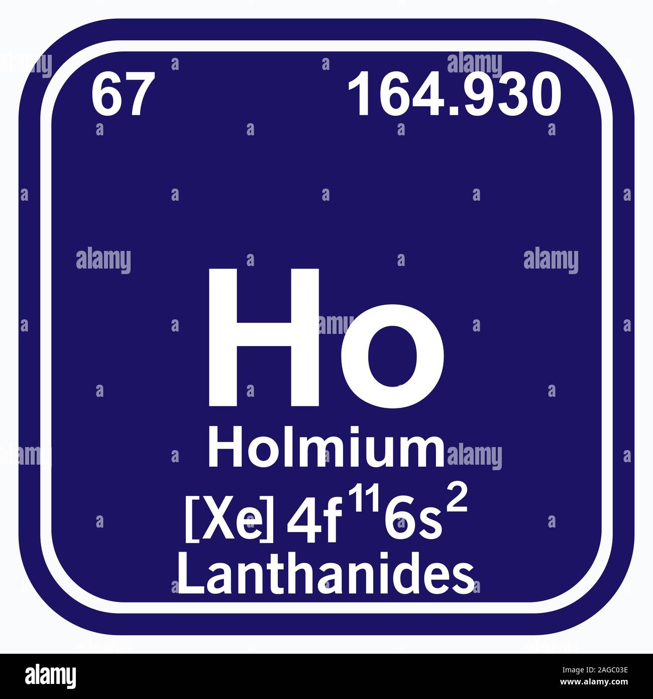 Holmium Periodic Table of the Elements Vector illustration eps 10 Stock ...