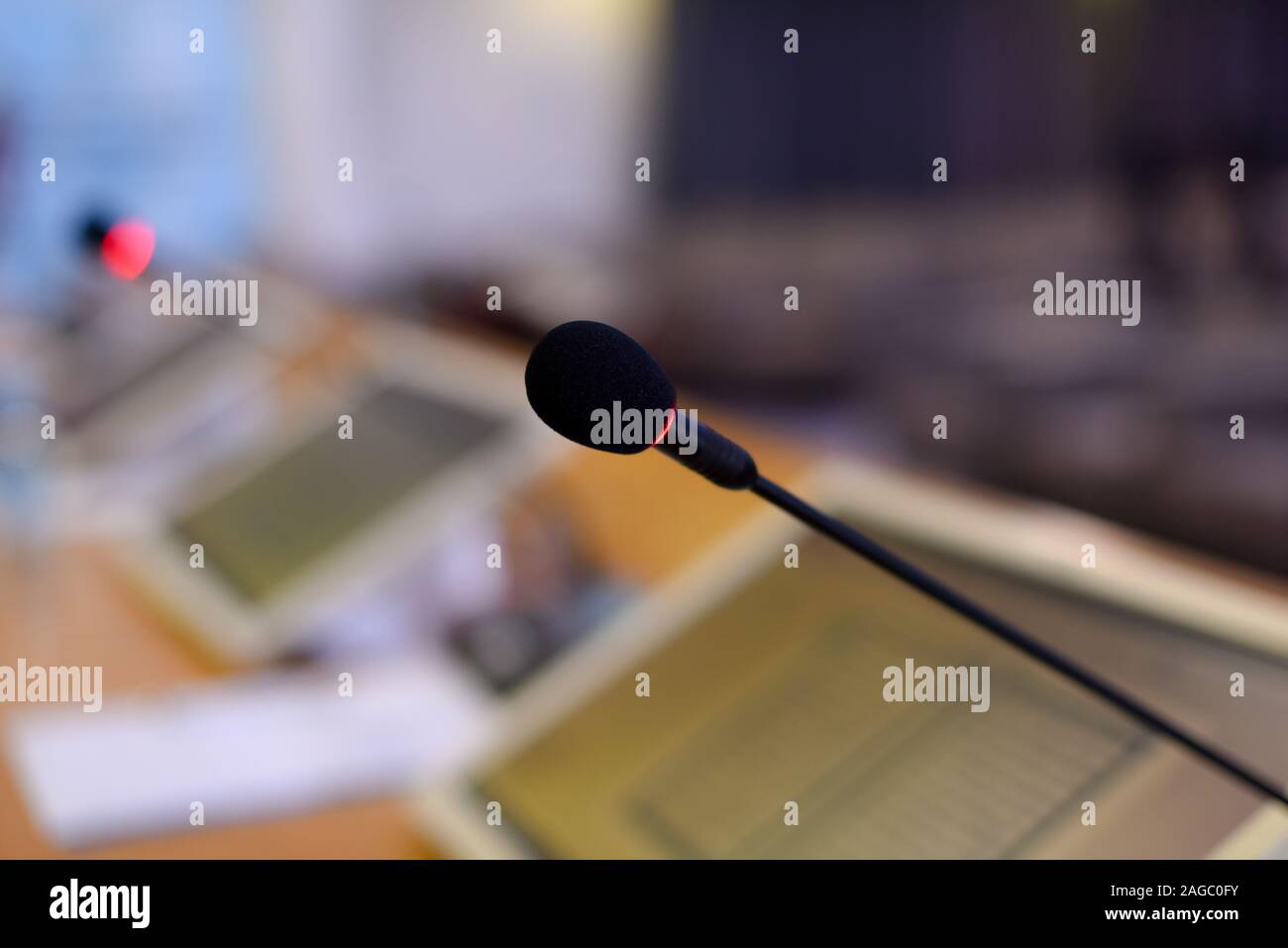 Stage of concert hall microphone hi-res stock photography and images ...
