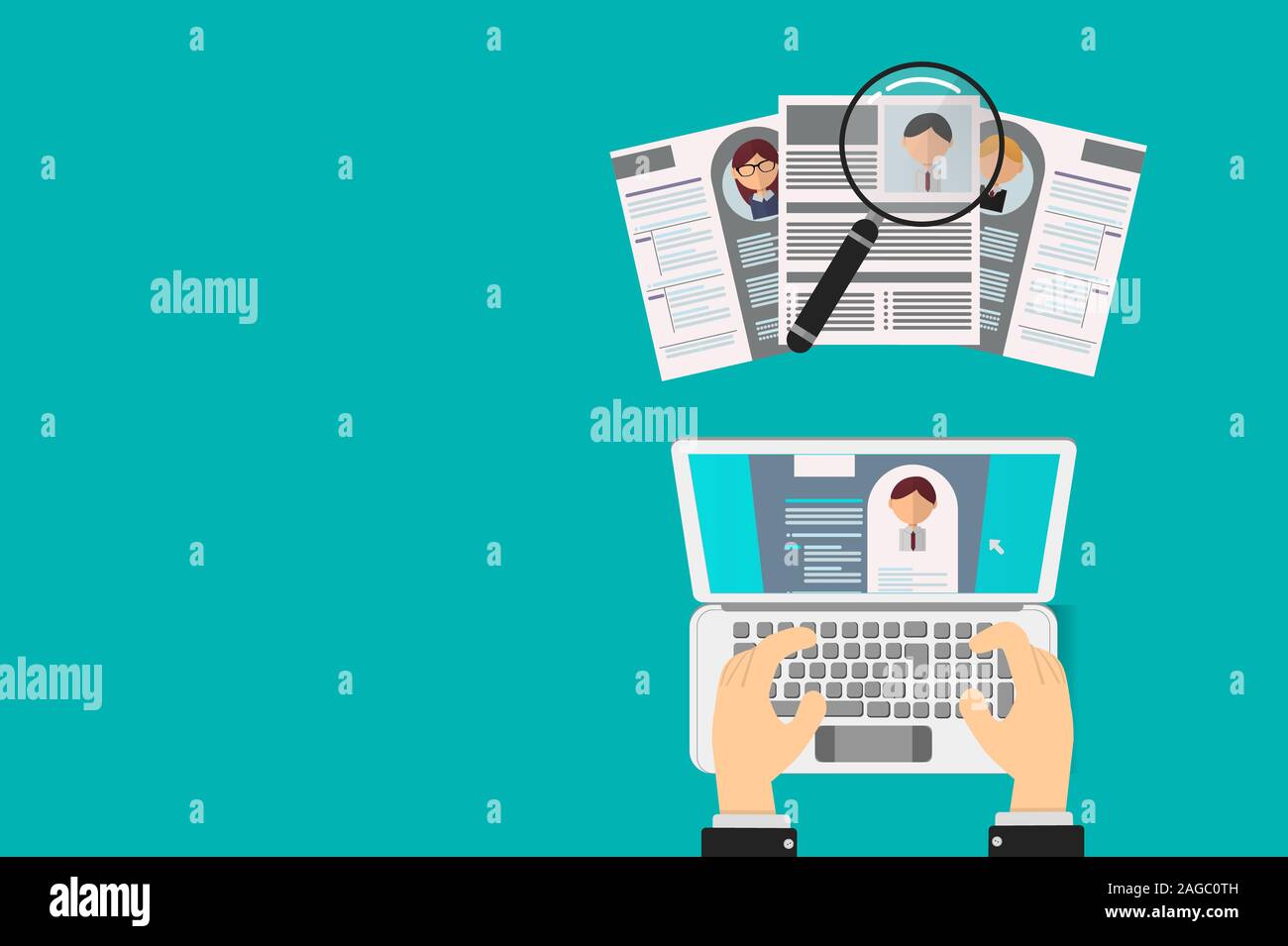 Office Recruiter Recruits Desk Resume Candidates for Vacancy ...