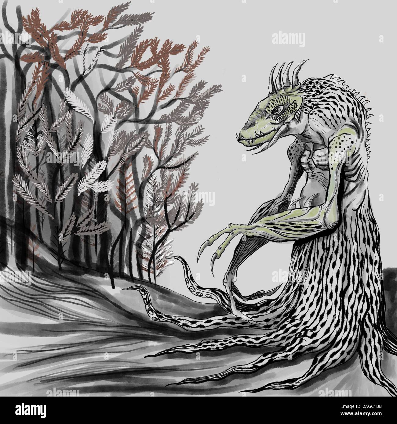 fantasy dragon illustration artwork Stock Photo - Alamy