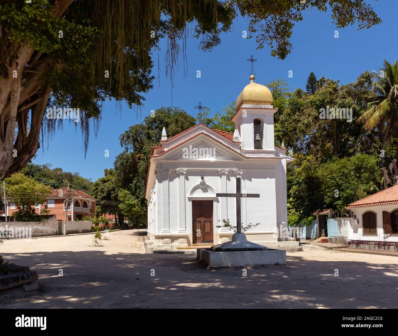 Sao Roque Chapel, Paqueta Island, Rio de Janeiro, Brazil Stock Photo ...