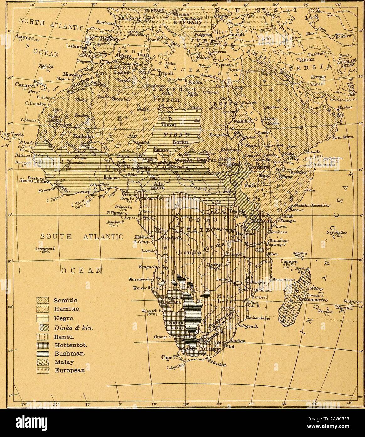 Map africa languages hi-res stock photography and images - Alamy