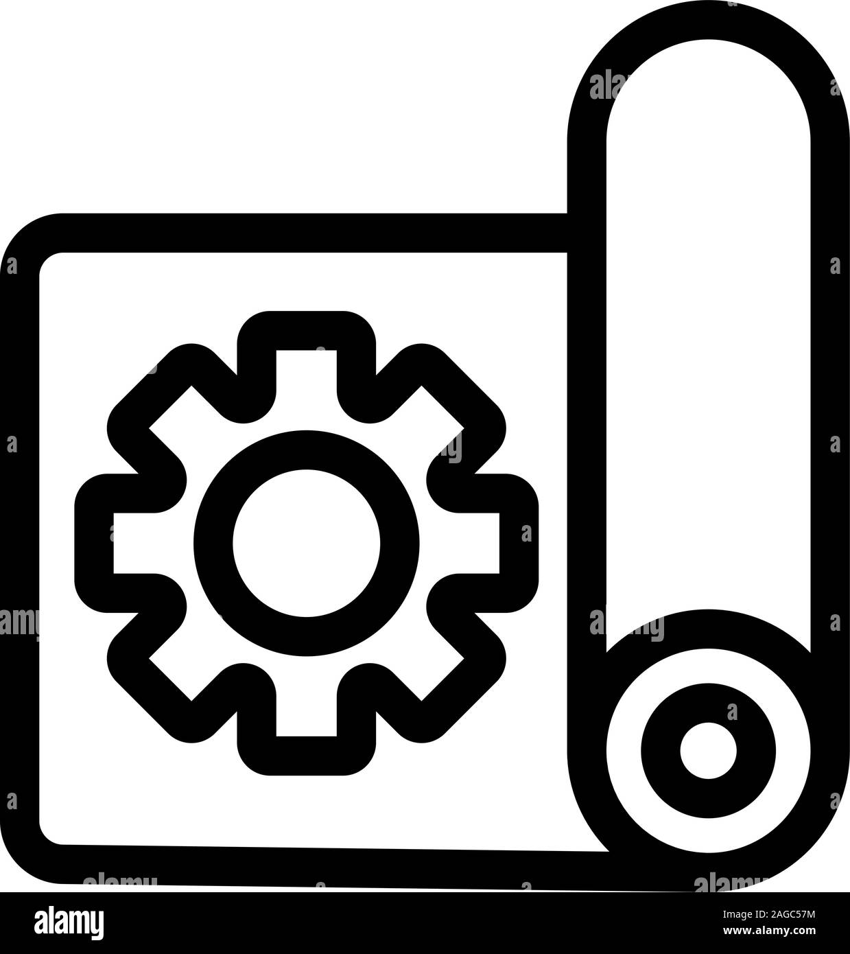 instruction to apply the vector icon. Isolated contour symbol ...