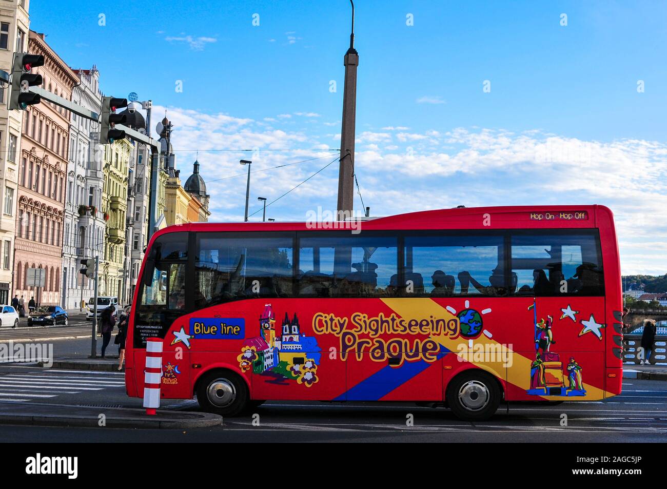 Bus in Prague Czech Republic Stock Photo - Alamy