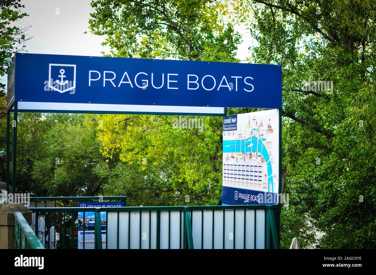 Prague boat sign in Prague Stock Photo - Alamy