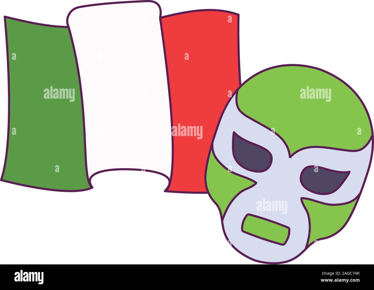 Mexican mask and map design, Mexico culture tourism landmark latin and ...