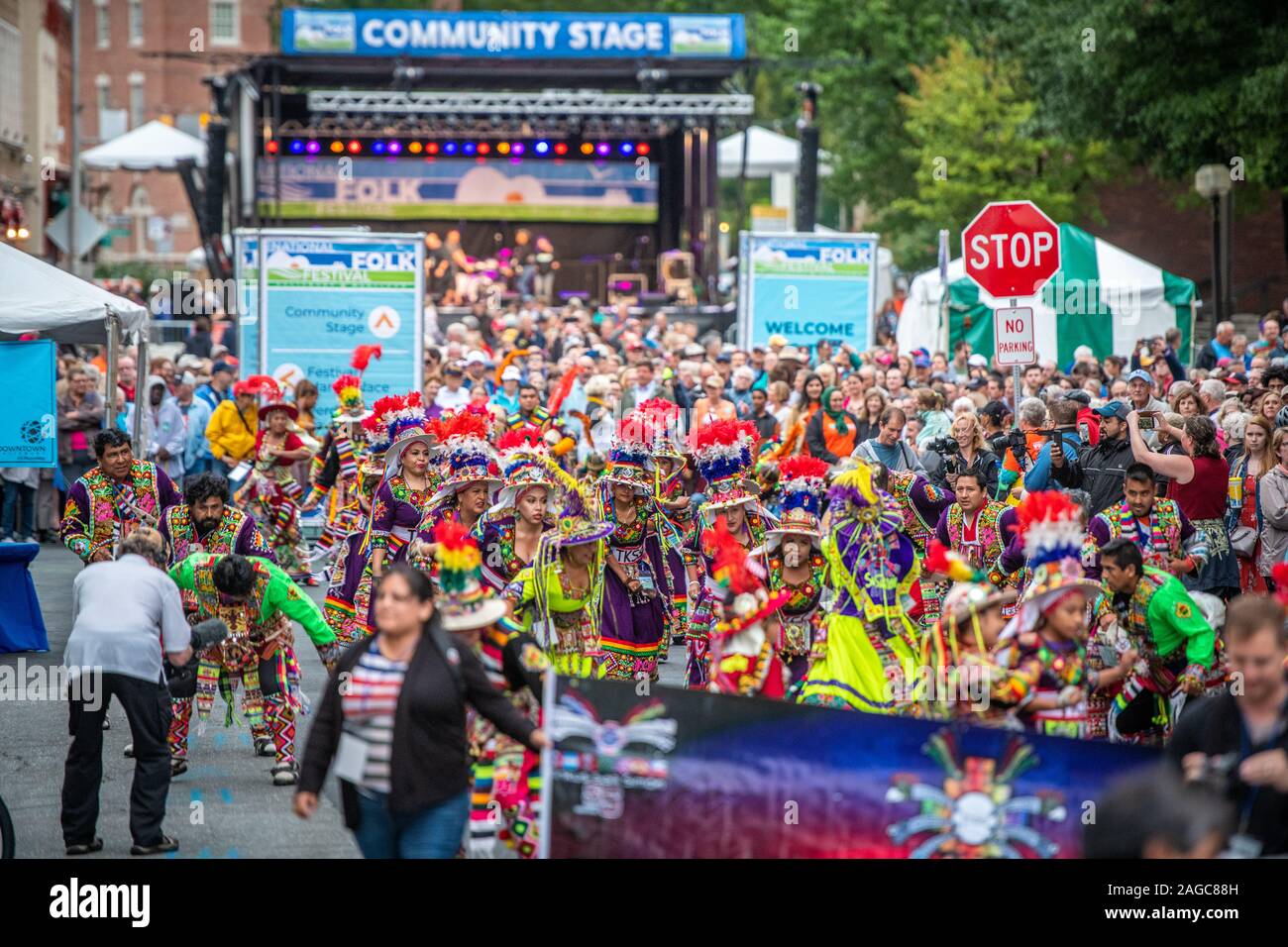 Tanks San Simon at the opening parade of the 2019 National Folk ...