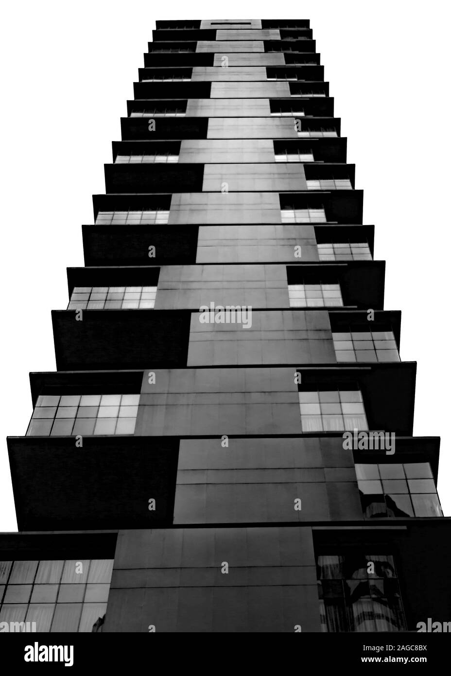 Vertical low angle shot of a high-rise building with modern design ...