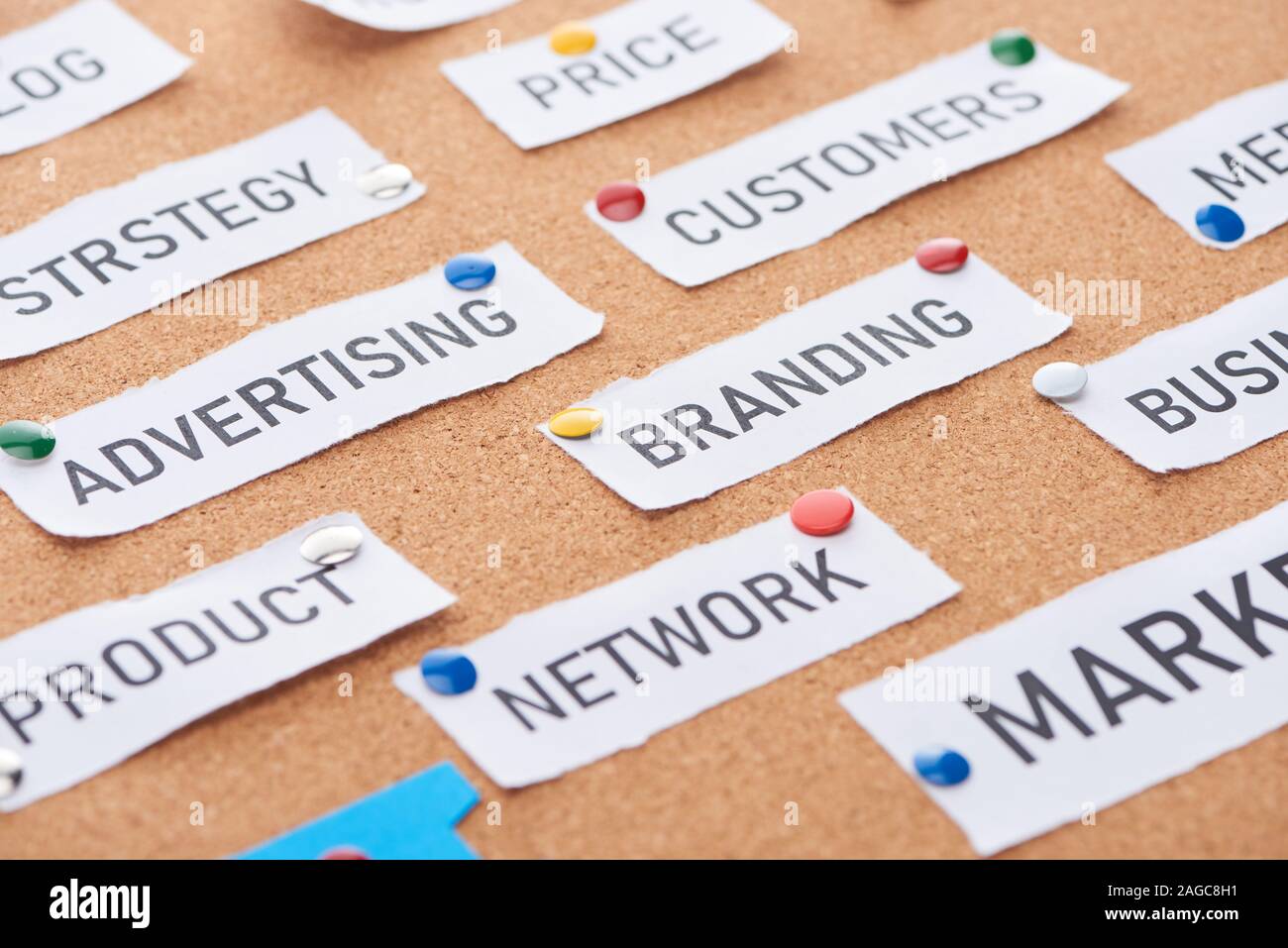 paper card with price, advertising, customers, branding, network and ...