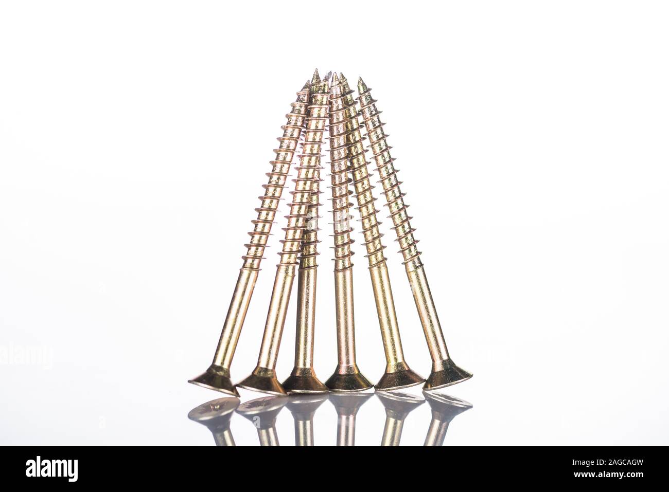 shiny spotless metal studs isolated on white with copy space Stock ...