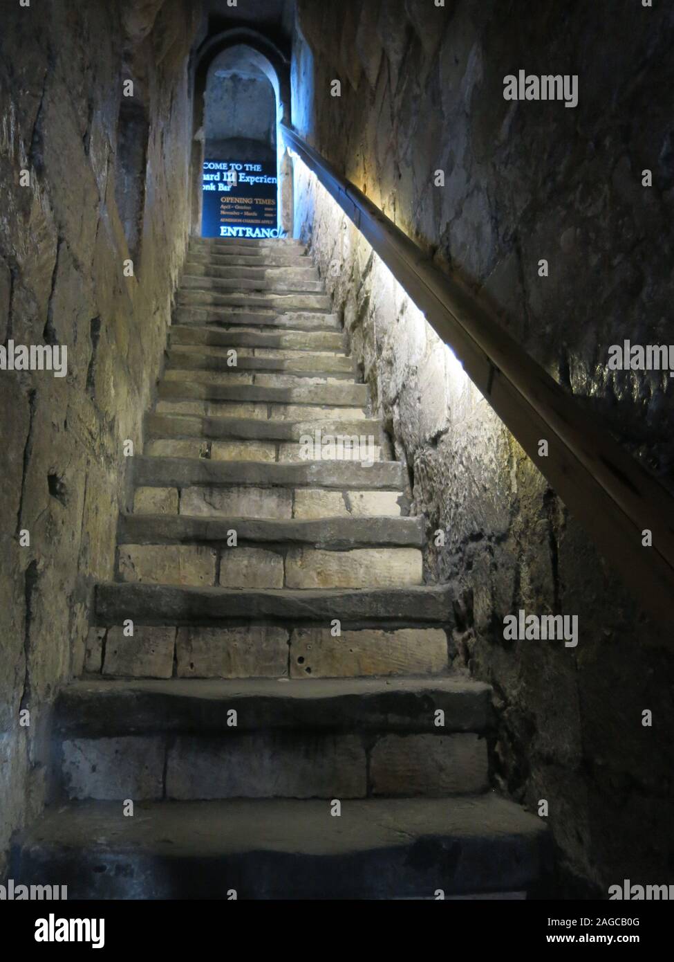 The stone steps up the tower at York's Monk Bar, leading to the Richard ...