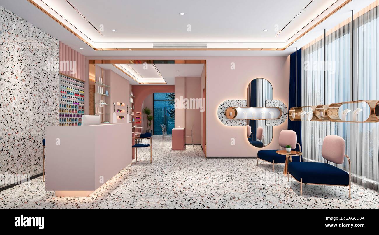 3d render of spa and beauty center Stock Photo - Alamy