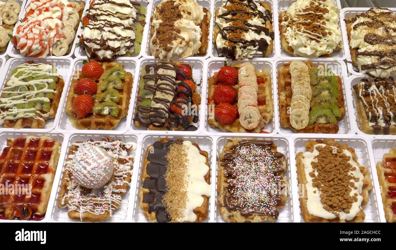 Classic belgian waffles hi-res stock photography and images - Alamy