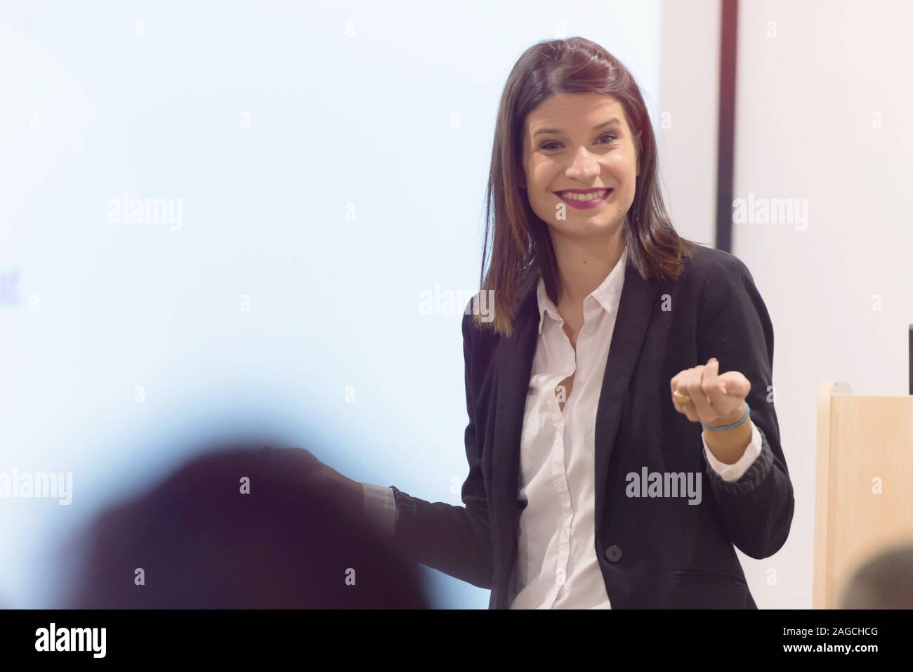 Female academic team leader hi-res stock photography and images - Alamy