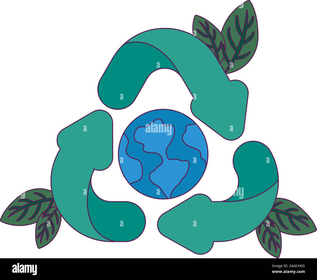 Recycle sign and world design, Ecology eco save green natural ...