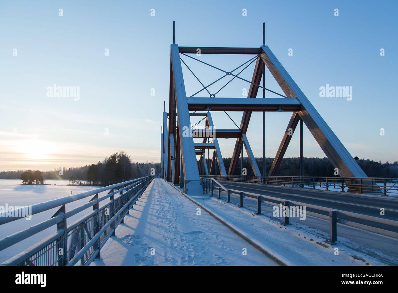 Urban Finnish Vihantasalmi bridge design on the way to Lahti Finland ...