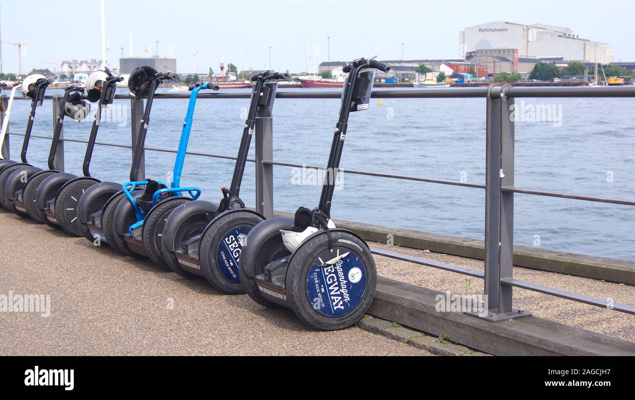 COPENHAGEN, DENMARK - JUL 04th, 2015: Modern electric segway for ...