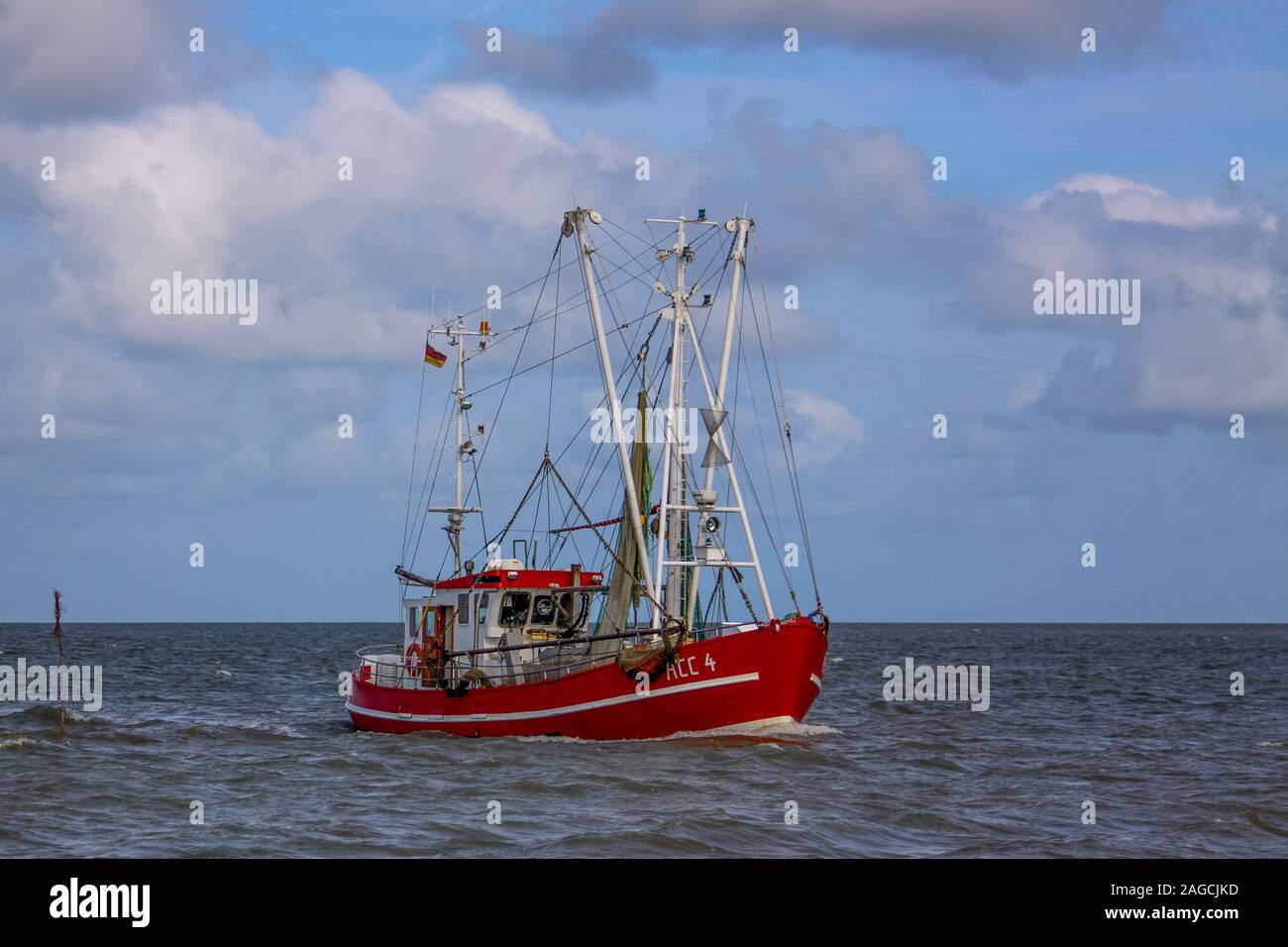 The crab cutter on the North Sea was on the way back to its home port ...