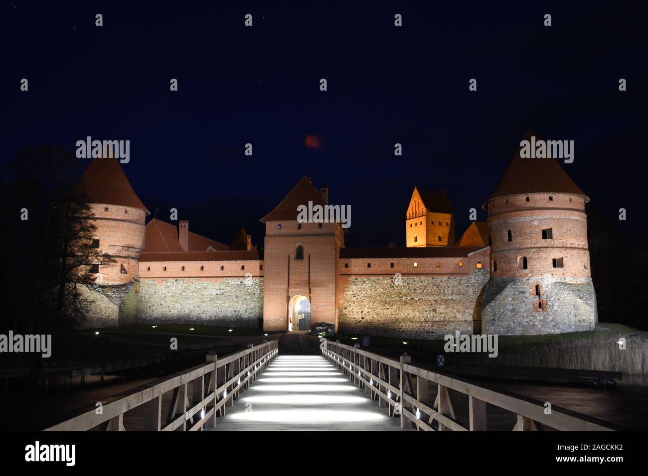 Medieval castle of Trakai, Vilnius, Lithuania, Eastern Europe, located ...