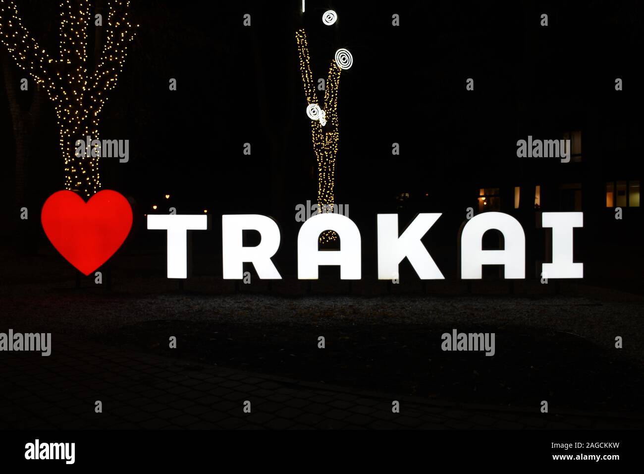 Logo of Trakai, Lithuanian capital of Culture 2020, with red heart and ...
