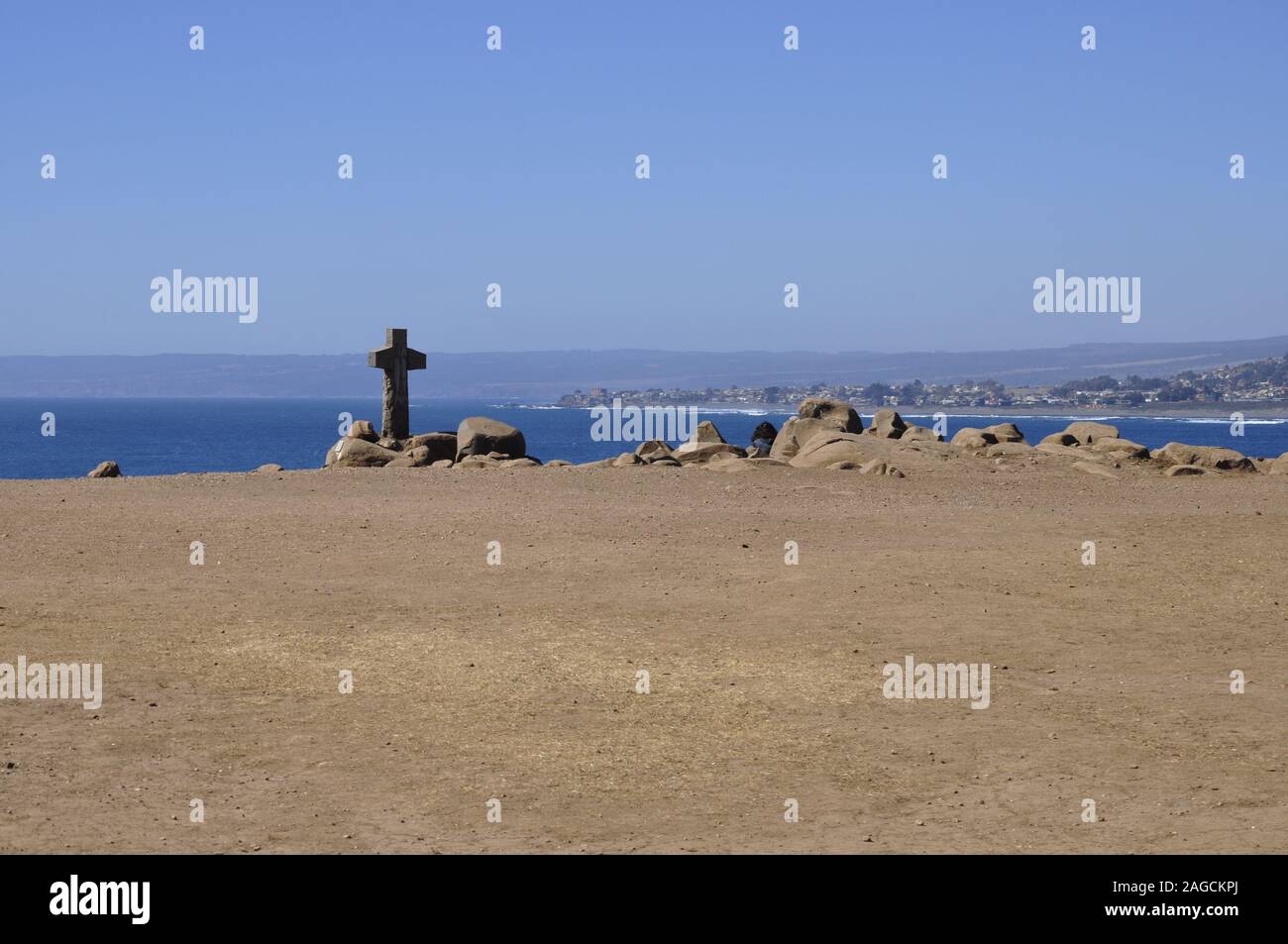Beach full of rocks of different shapes and sizes under the clear sky ...