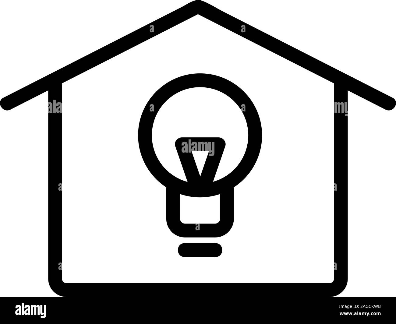 Smart house icon vector. Isolated contour symbol illustration Stock ...